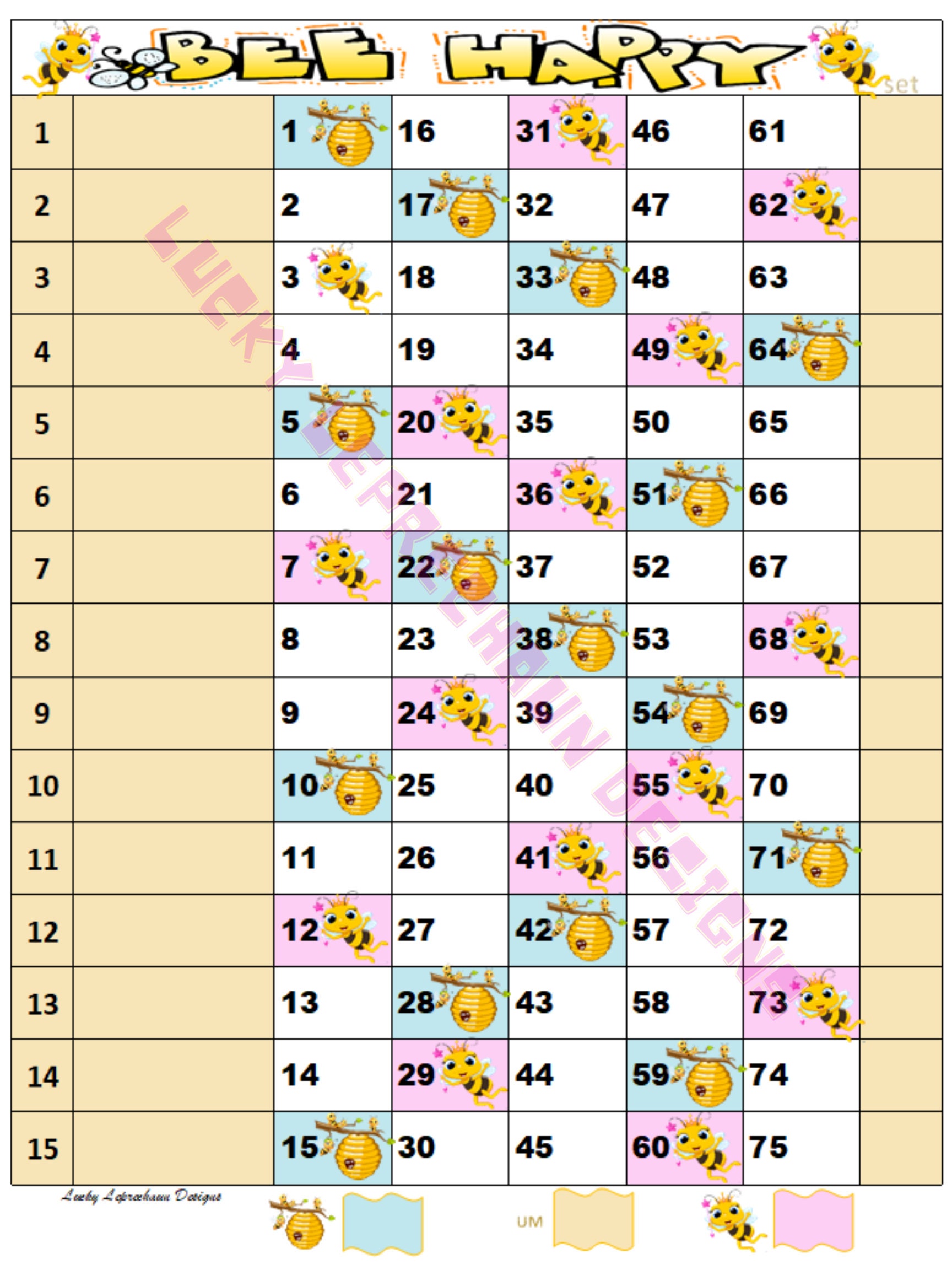 5 Bingo Boards for 5 Bucks - Etsy