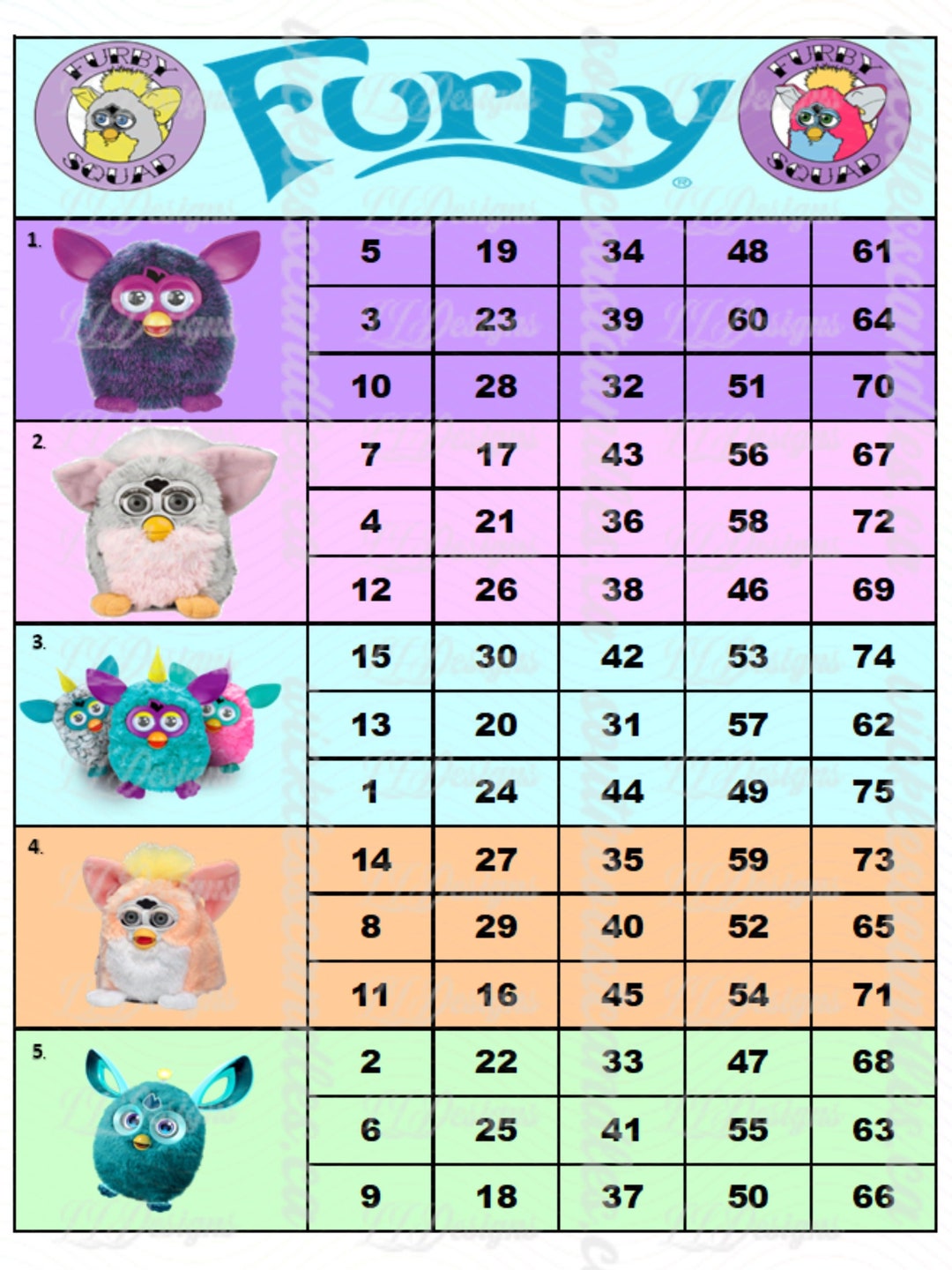 Fur Baby Fun Bingo Board - Etsy