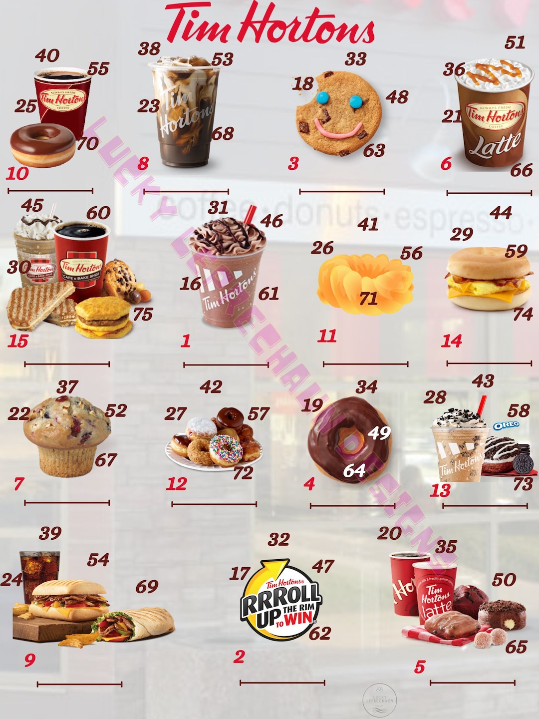 Coffee & A Doughnut (straight, Mixed, Blank 75) Bingo - Etsy