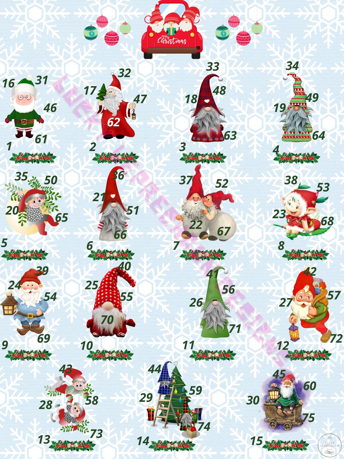A Gnomes Christmas Bingo - Etsy