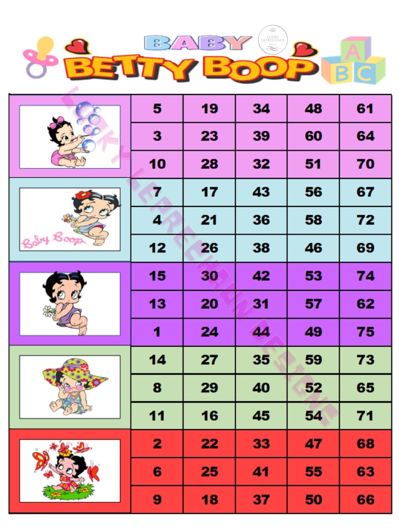 Baby Betty Bingo Blocks - Etsy