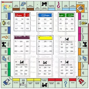 Double Blocks Monopoly Bingo Board - Etsy