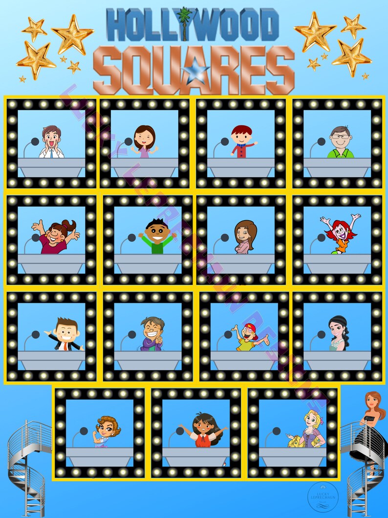 Hollywood Squares - Etsy