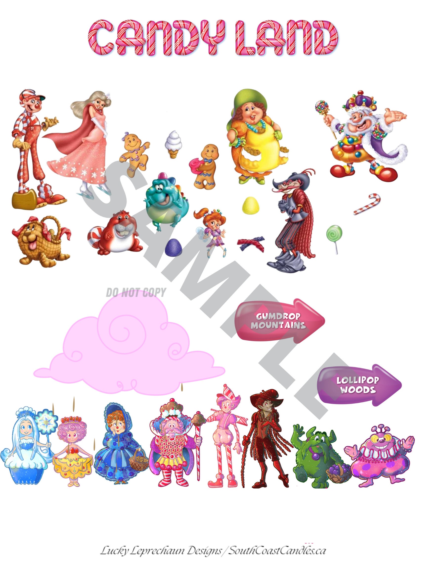 Candyland Print & Cut Images - Etsy Canada