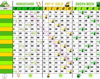 30 St. Patrick's Day Bingo Cards Instant Download and - Etsy