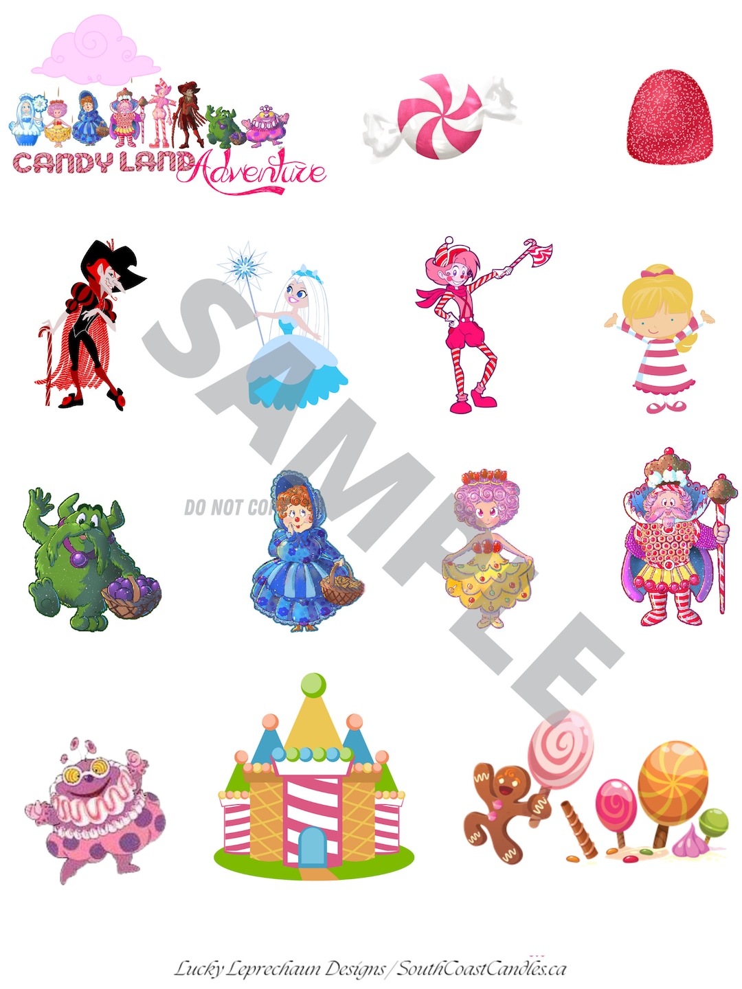 Candyland Print & Cut Images (up to 11x17) - Etsy