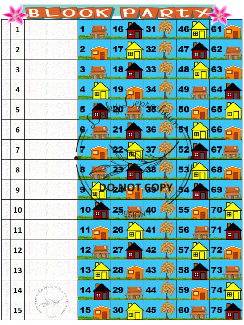 Block Party Bingo - Etsy