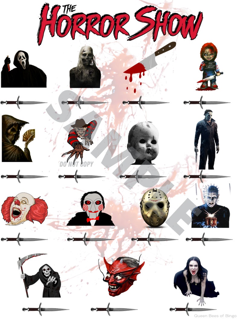 Horror Show Bingo - Etsy