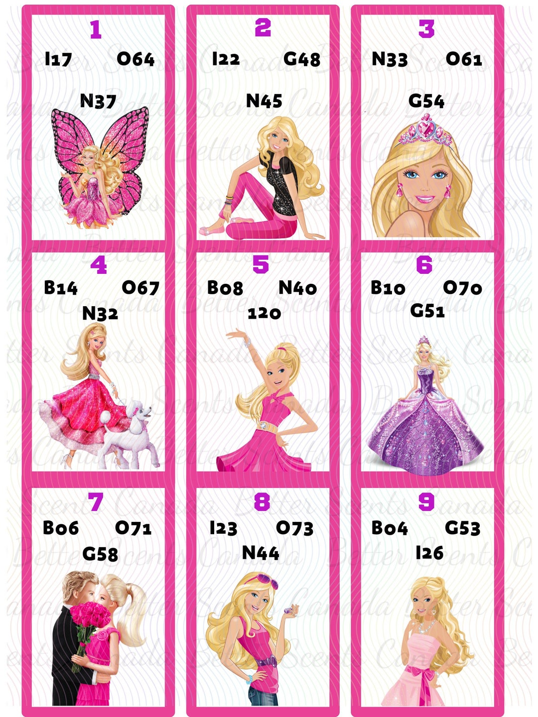 B & K Holds Bingo Boards - Etsy