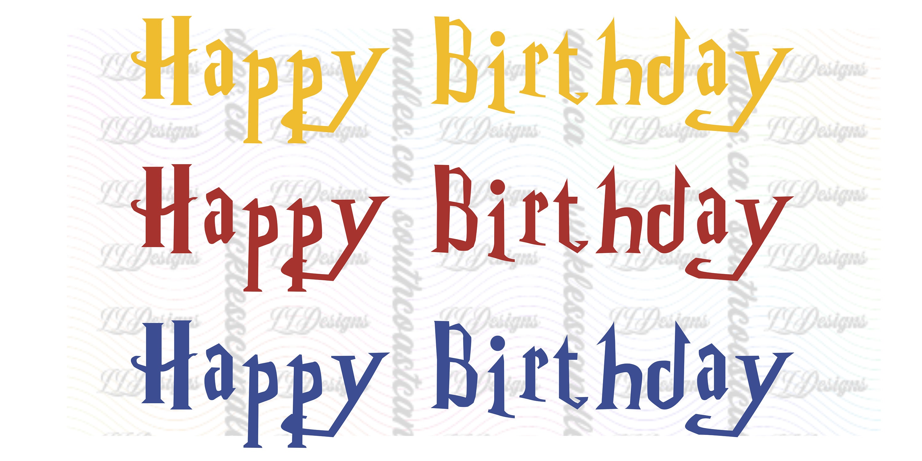 Harry Potter Birthday Print & Cut Image Files - Etsy