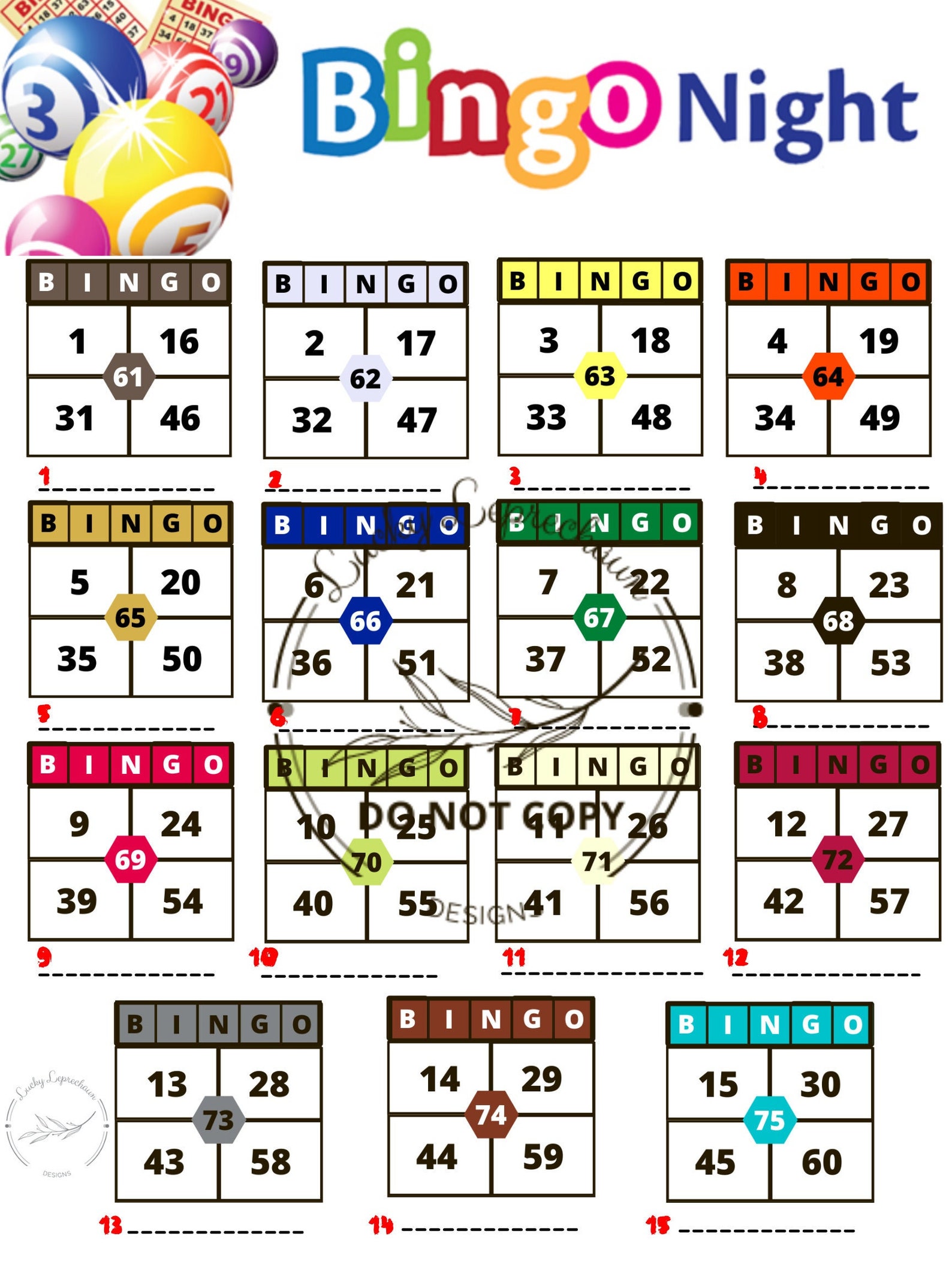 Bingo Night Bingo - Etsy