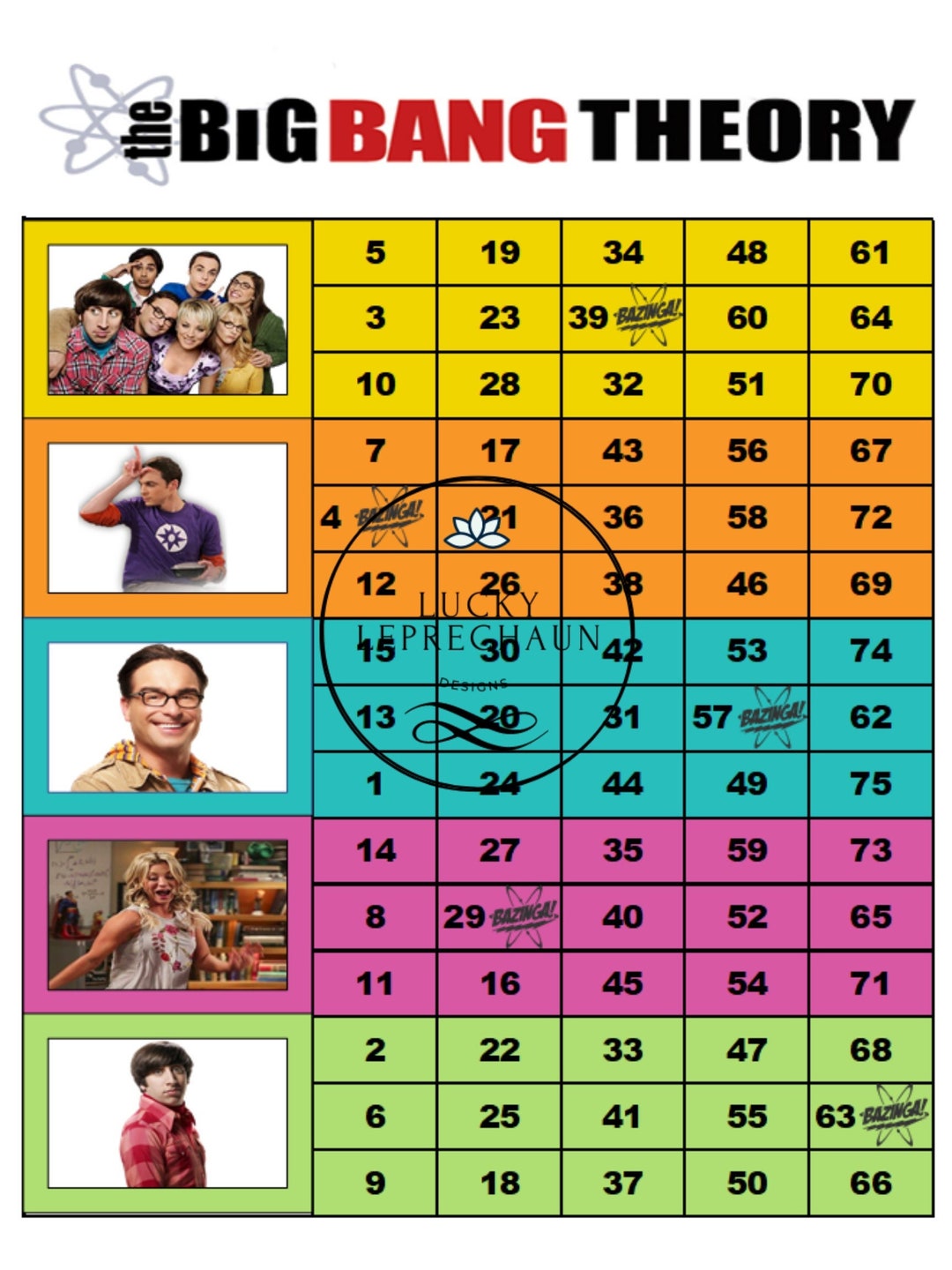 Big Bang Bingo Blocks - Etsy