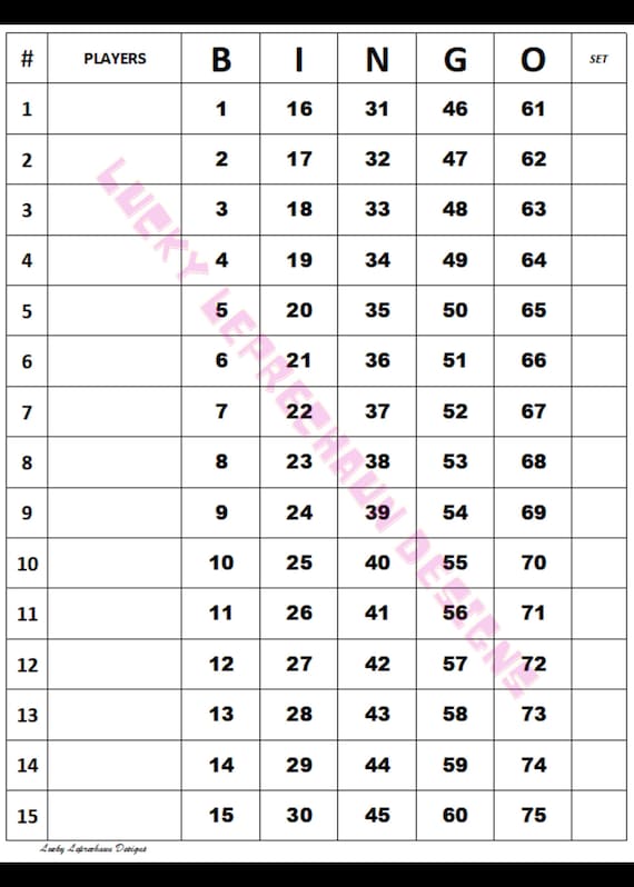 Toys & Games Games & Puzzles How High Bingo 1-15 lines Straight and ...