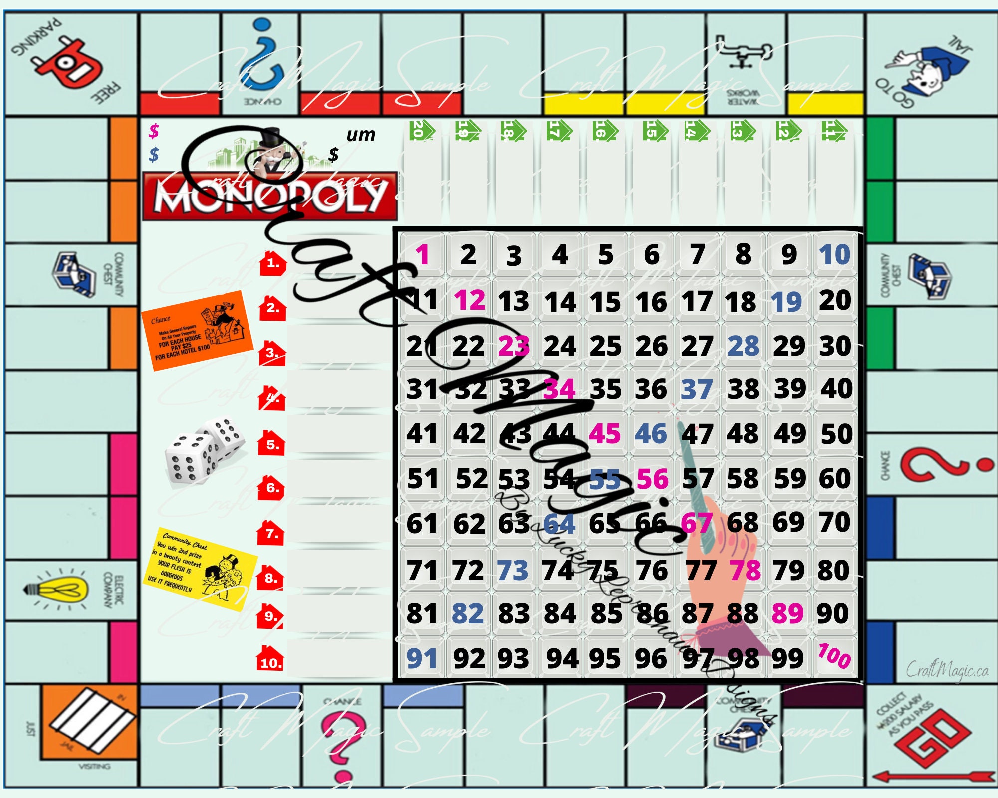 Monopoly Powerballs Bingo - Etsy