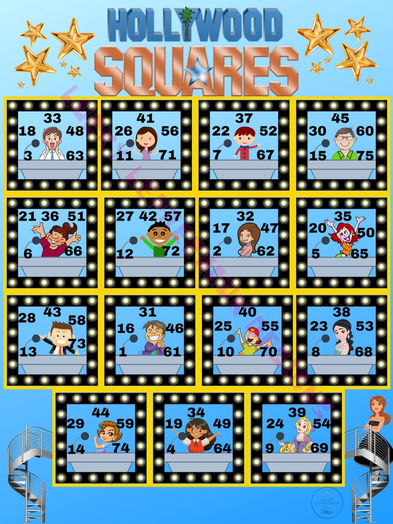 Hollywood Squares - Etsy