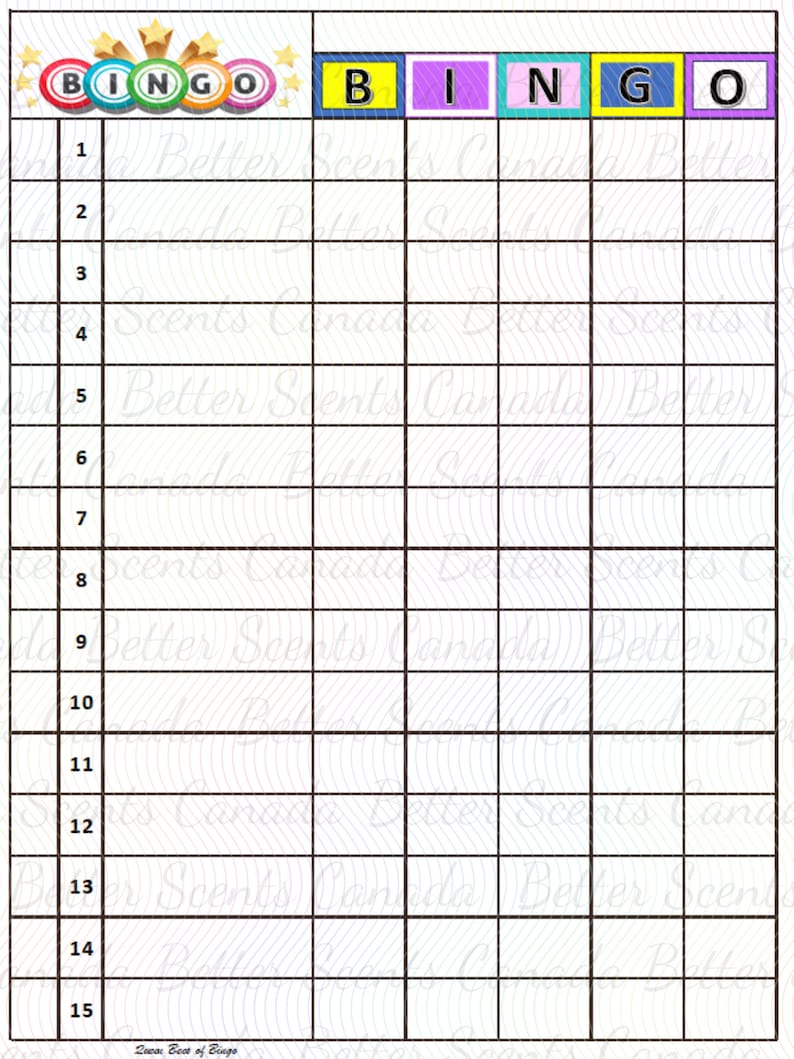 75 Number Bingo Board - Etsy