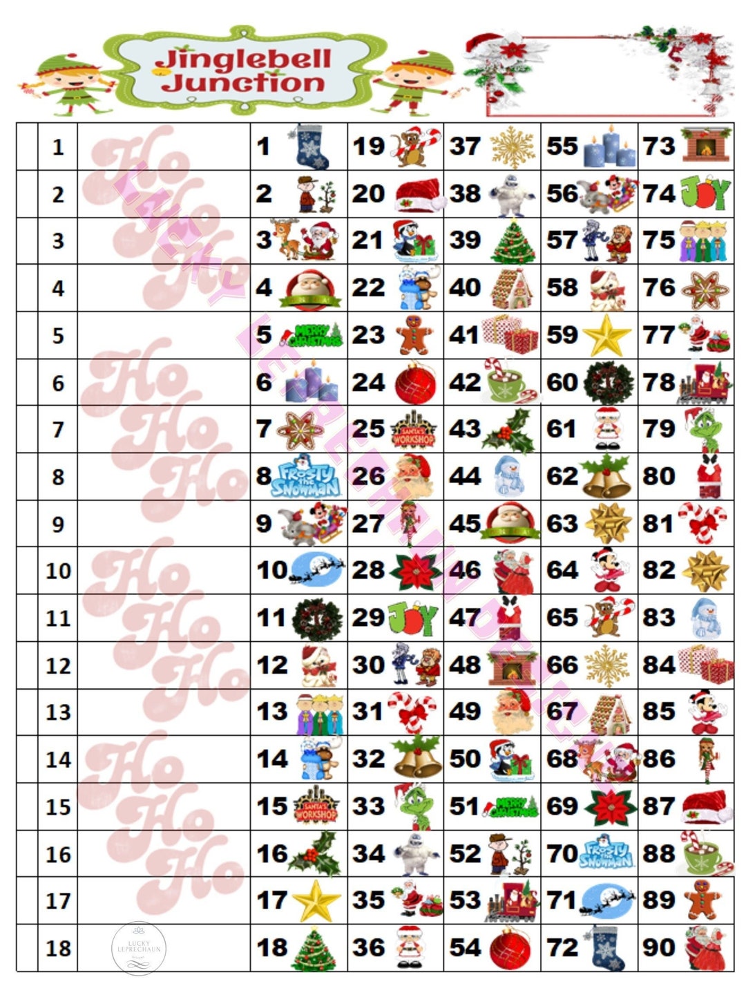 BOGO Christmas Bingo Boards - Etsy