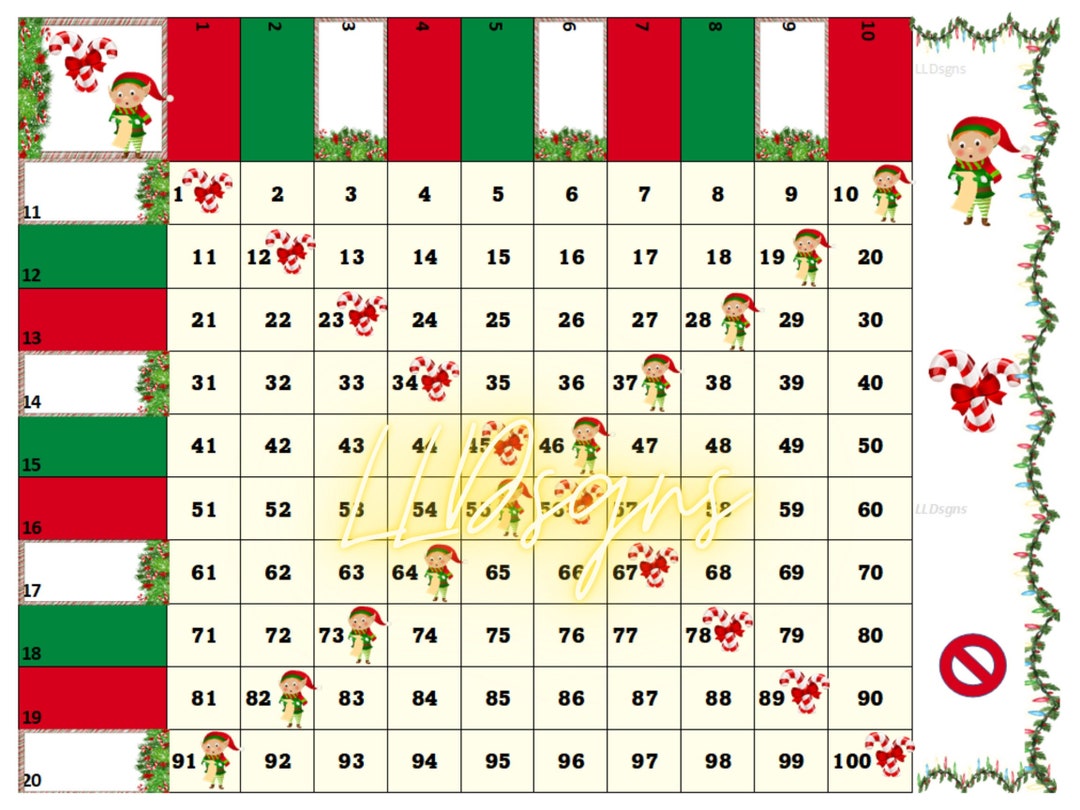 Christmas Powerball 100 Bingo - Etsy