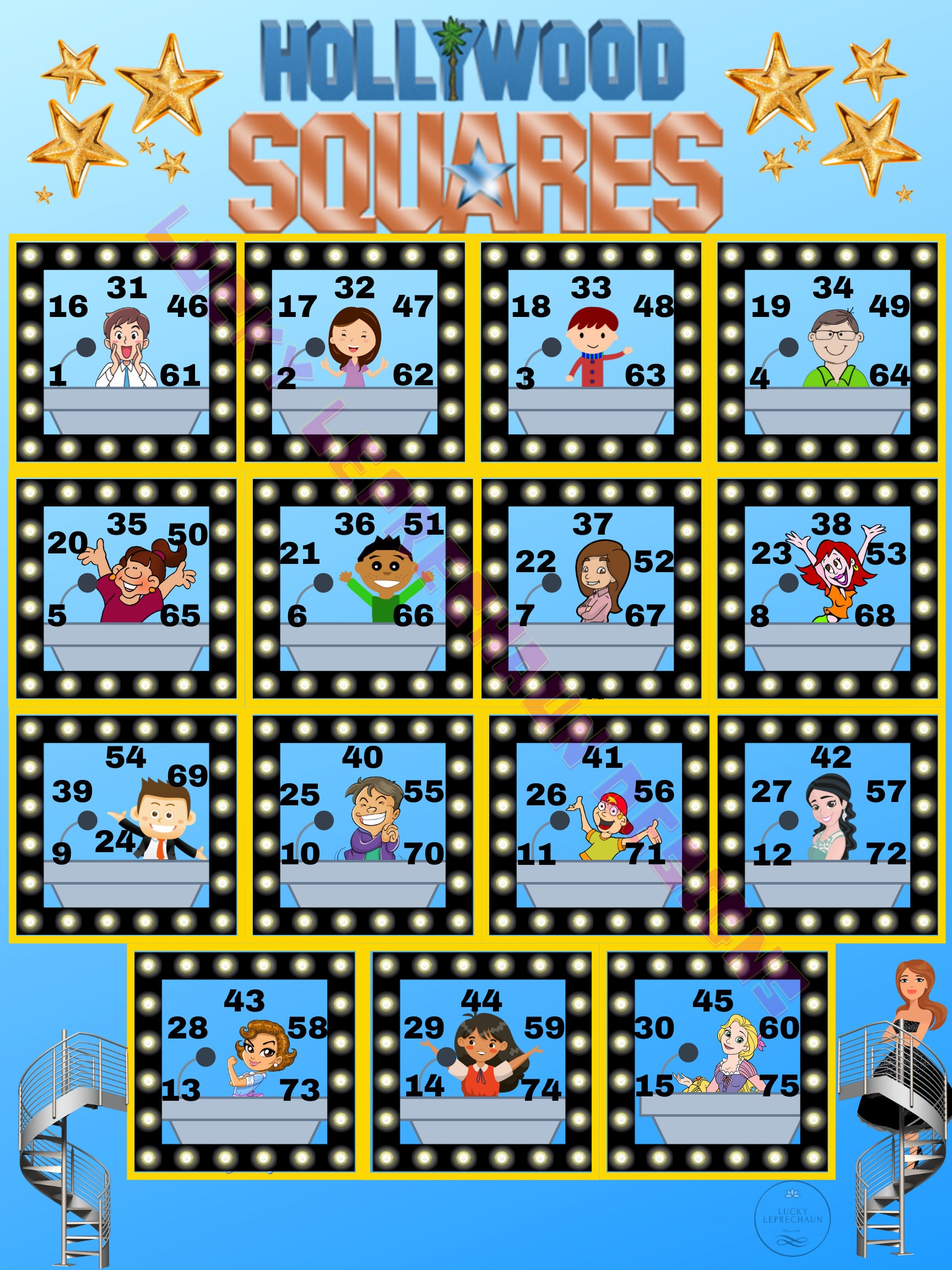 Hollywood Squares - Etsy