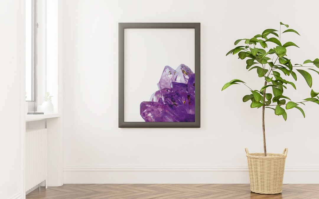 Amethyst Crystal Printable Poster for Home Wall Art Decor - Etsy