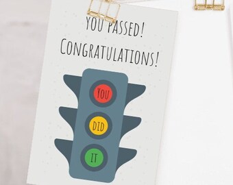 Congratulations on Passing Your Driving Test Card. You Did It Well Done ...