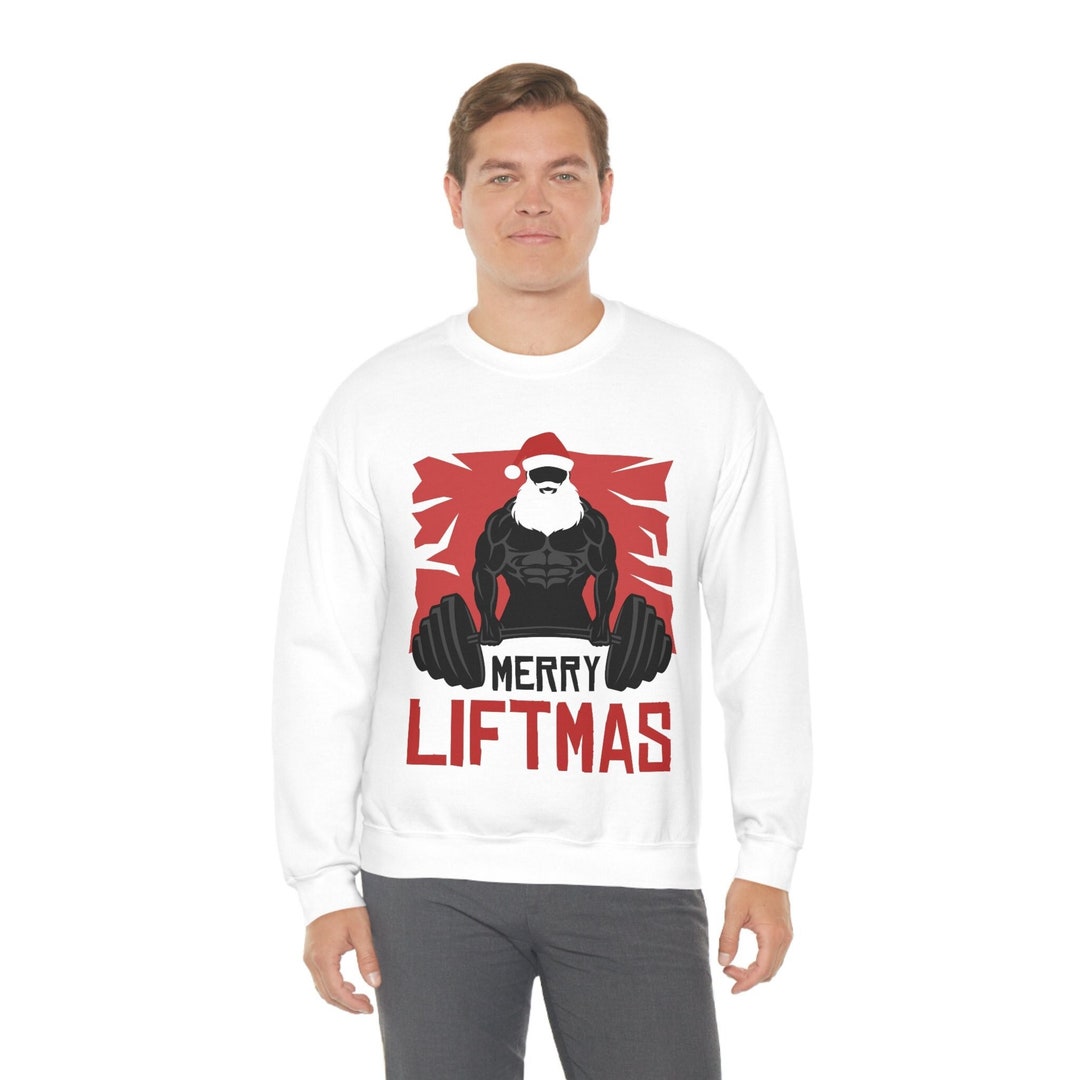 Merry Liftmas Christmas Jumper Sweater Sweatshirt Funny Ugly ...