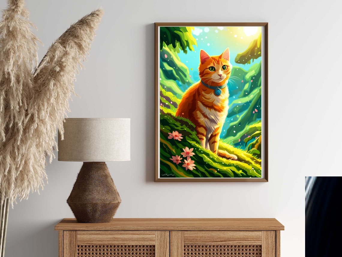 Tabby Cat Poster Tabby Cat Wall Art Tabbycat Print Tabby - Etsy
