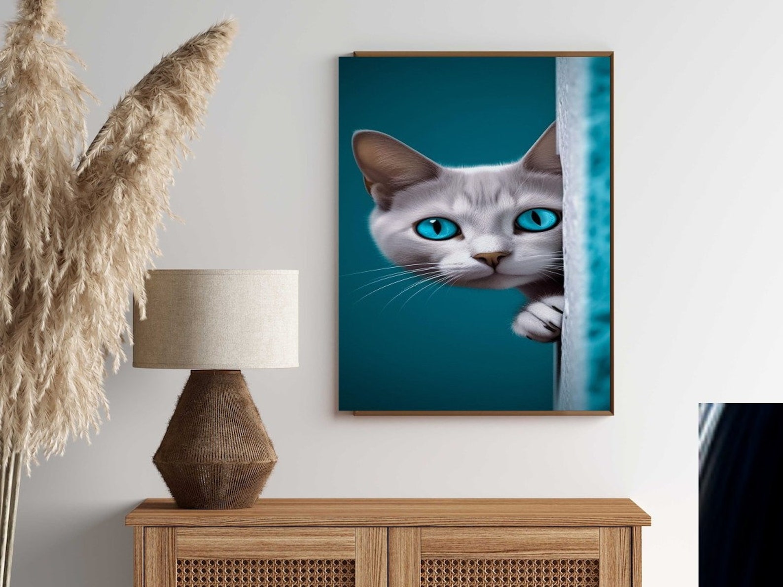 Peeking Tabby Cat Poster ,tabby Cat Wall Art Tabby Print Cat Artwork ...