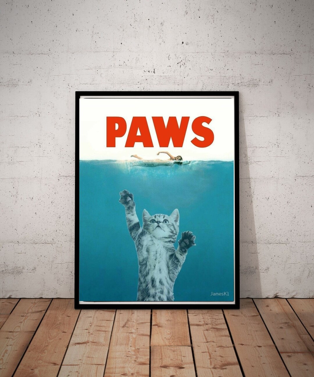 Paws Tabby Cat Poster ,tabby Cat Wall Art - Tabby Print - - Cat Artwork ...