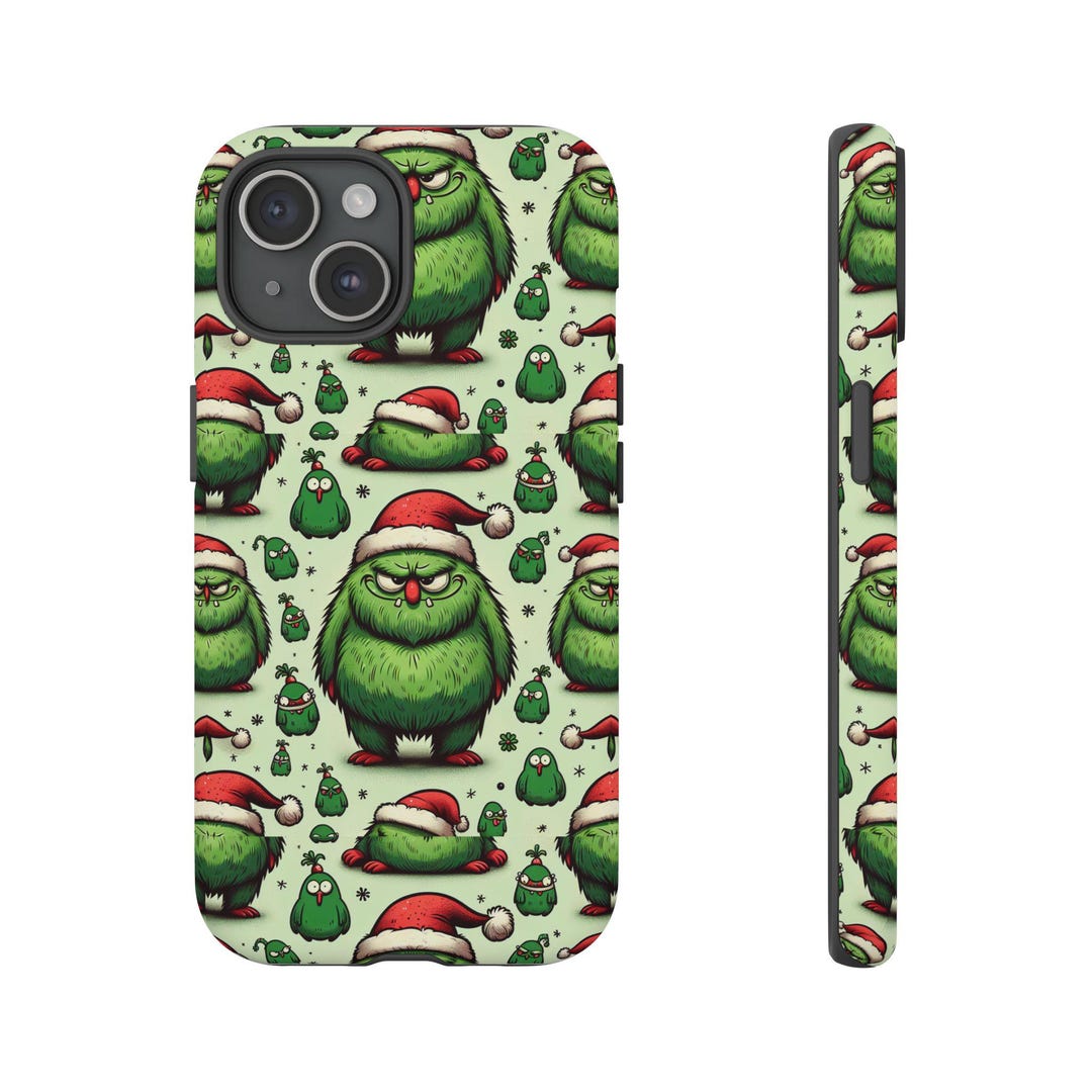 Funny Christmas Grinch Phone Case, Grinch Phone Cover, Festive Cartoon ...