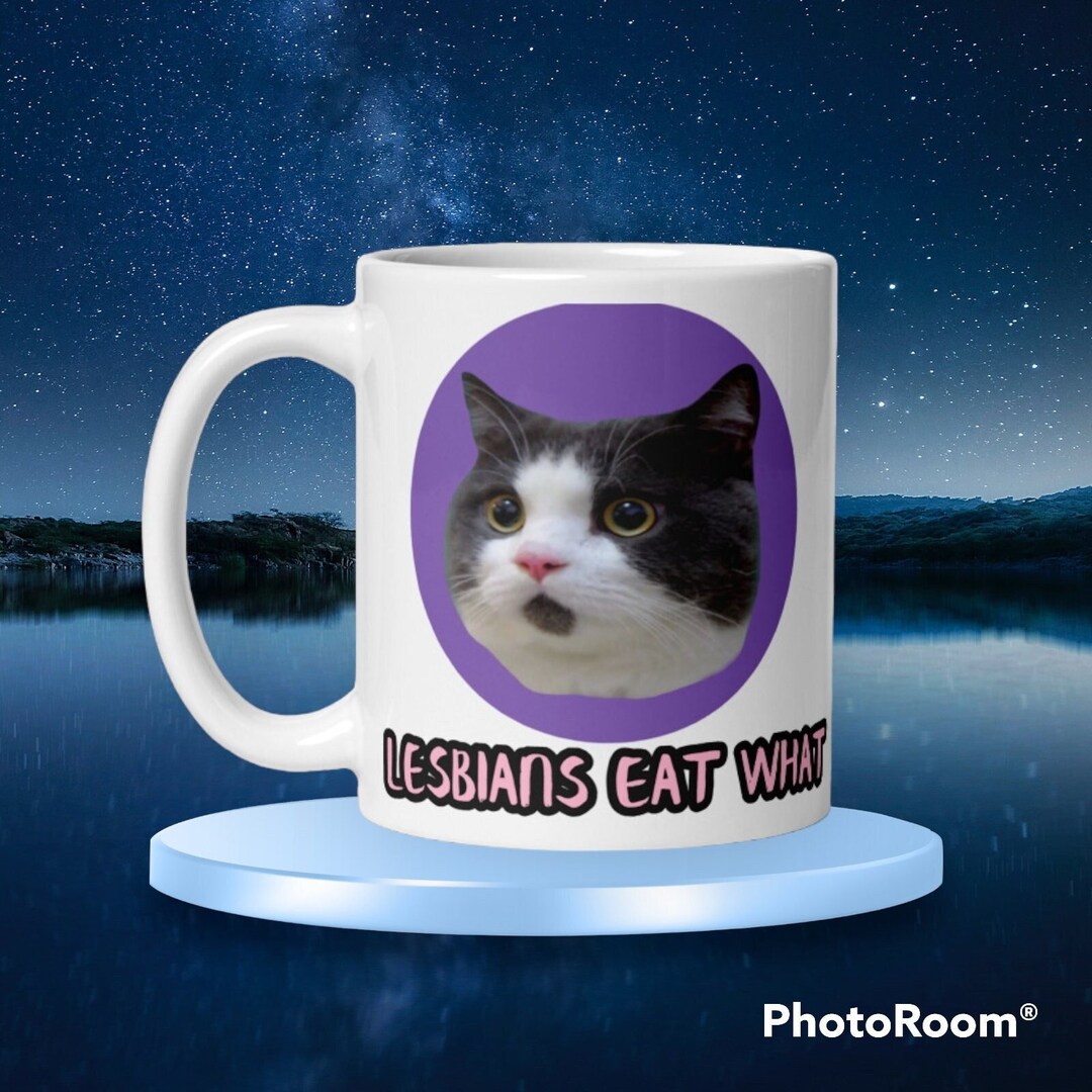 Cute Tabby Cat Mug , Lesbian Eat Wat, Tabby Cat,cat Lover Gifts , Cat ...