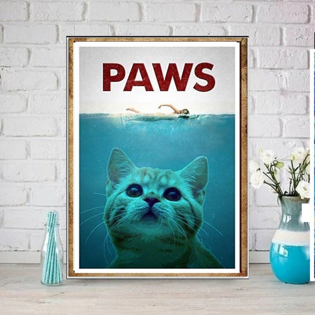 Paws Tabby Cat Poster ,tabby Cat Wall Art Tabby Print Cat Artwork Home ...