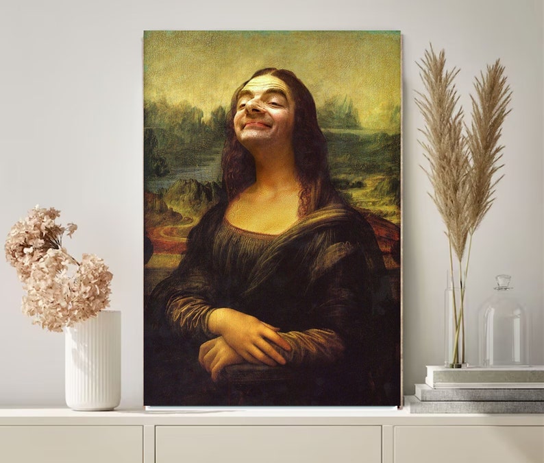 Mona Lisa Funny Print, Svg,png Printable Original Oil Painting Portrait ...