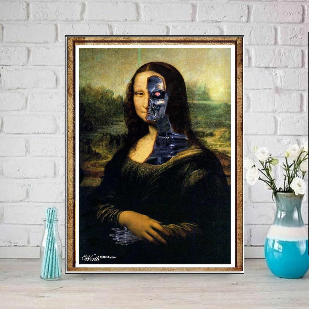 Mona Lisa Altered Print, Original Oil Painting De Vinci Portrait Poster ...