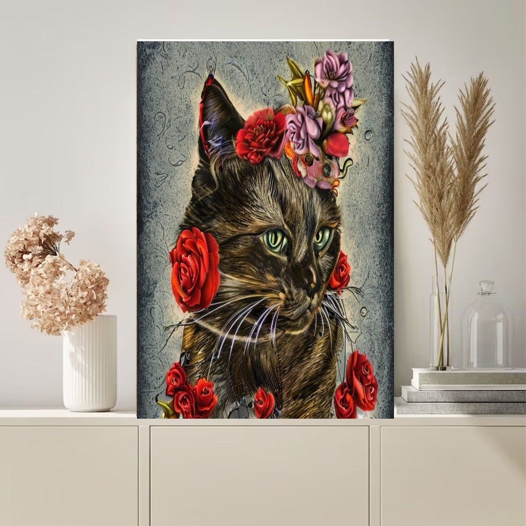Tabby Cat Poster , Tabby Cat Wall Art -tabby Cat Print -tabby Cat ...