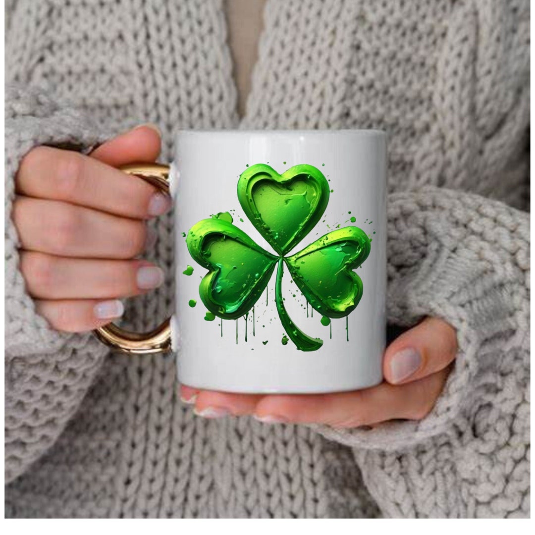 Shamrock Mug, Shamrock Gifts, Four Leaf Clover, 4 Leaf Clover, St ...