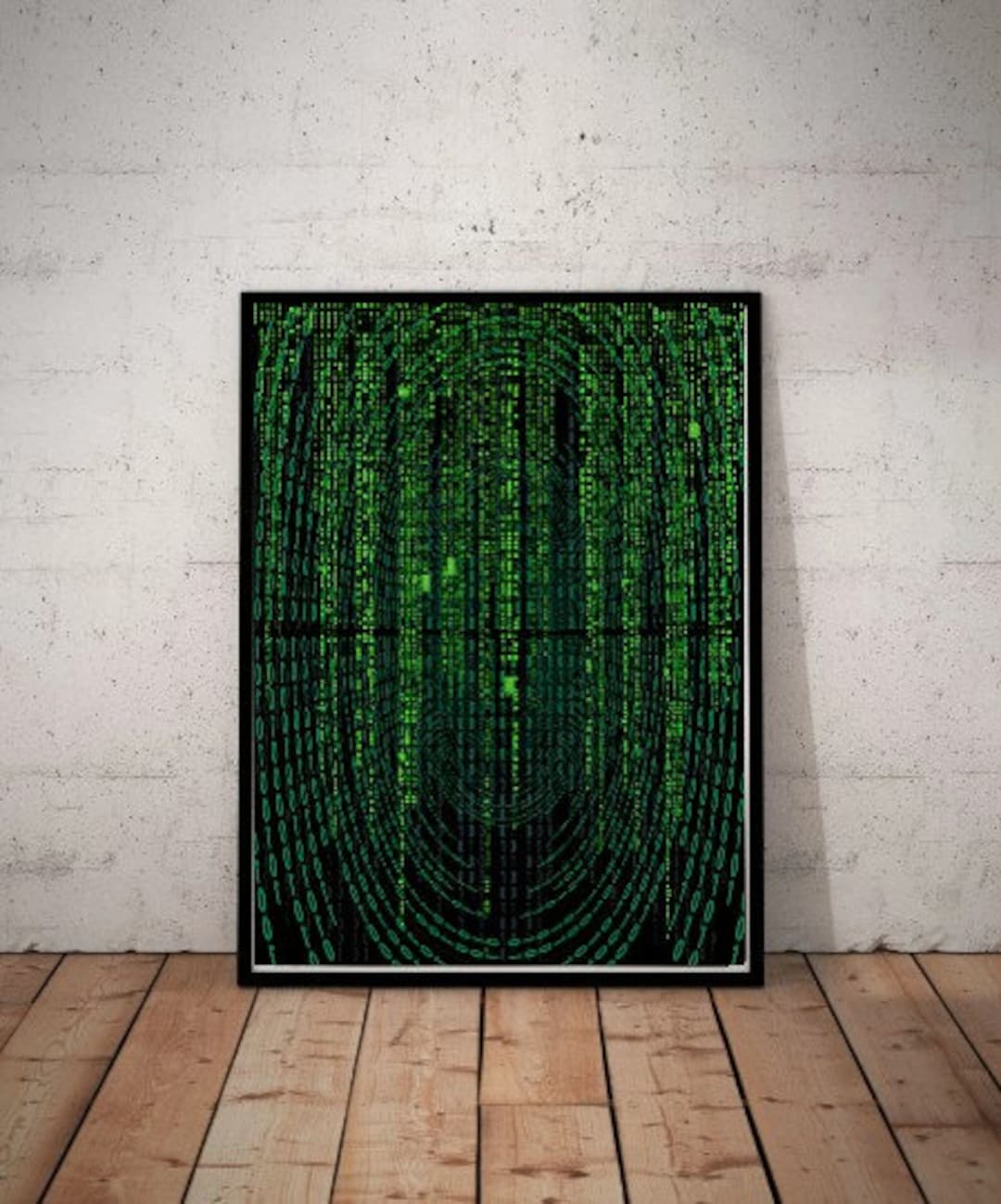 Matrix Rain Art Print ,matrix Rain Code Poster, Matrix Rain Digtial ...
