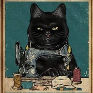 You Work I Watch and Judge Cat-poster , Black Cat Wall Art - Black Cat ...