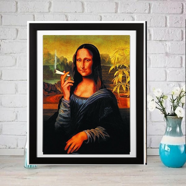 Mona Lisa Smoking Poster - Etsy