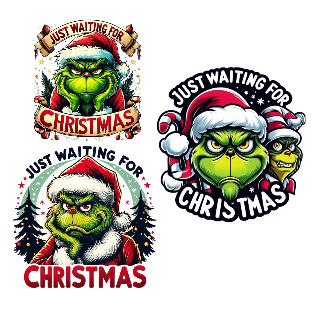 Waiting for Cgristmas Grinch Png Bundle / Just Waiting for Christmas ...