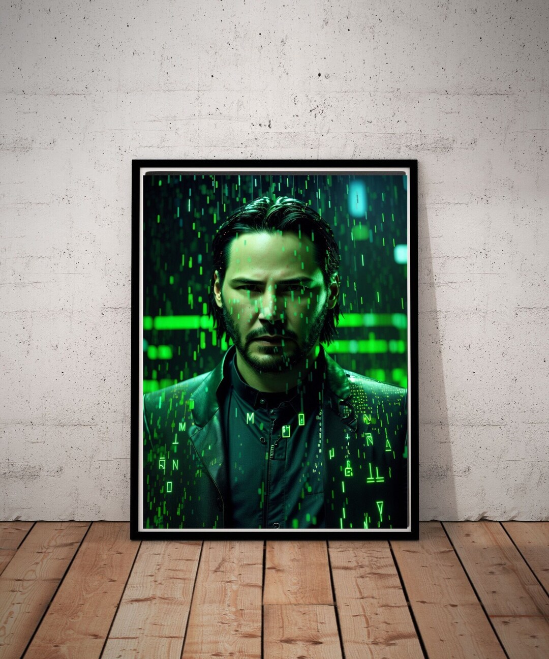 Neo the Matrix Matrix Binary Code matrix Ai Generated Art - Etsy