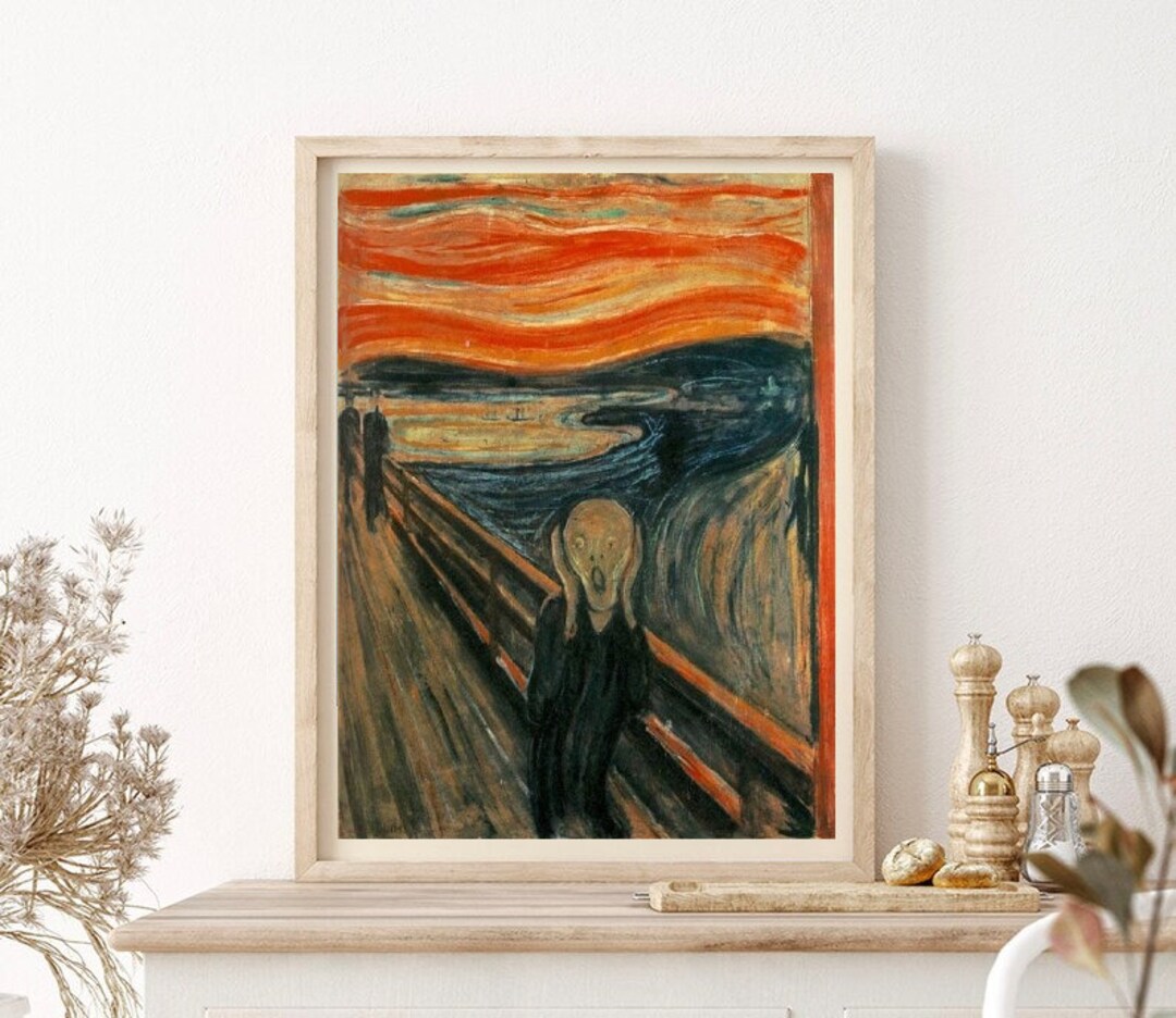 The Scream Poster, Vintage Prints Wall Art ,art Deco French Art Famous ...