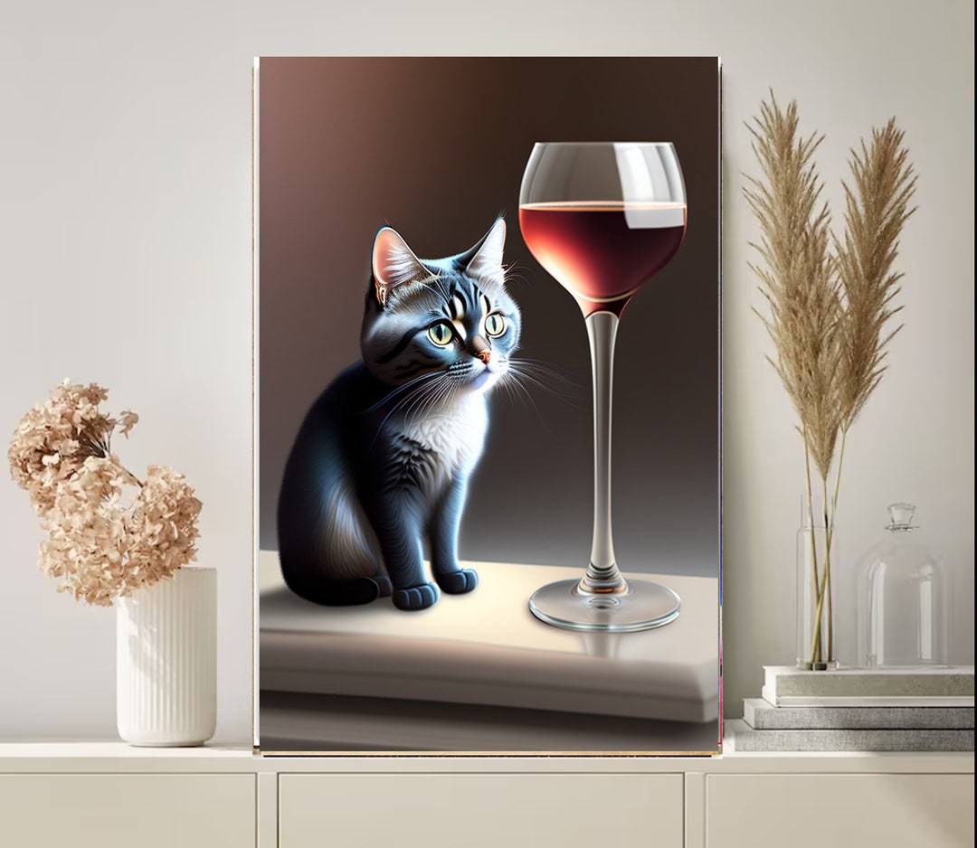 Tabby cat poster , tabby Cat Wall Art tabby Cat Print tabby Cat Artwork ...