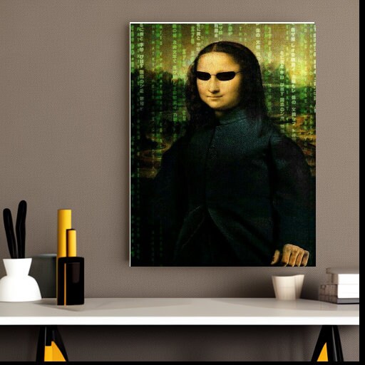 Mona Lisa as Neo Matrix mona Lisa Jpeg digital Download. - Etsy UK