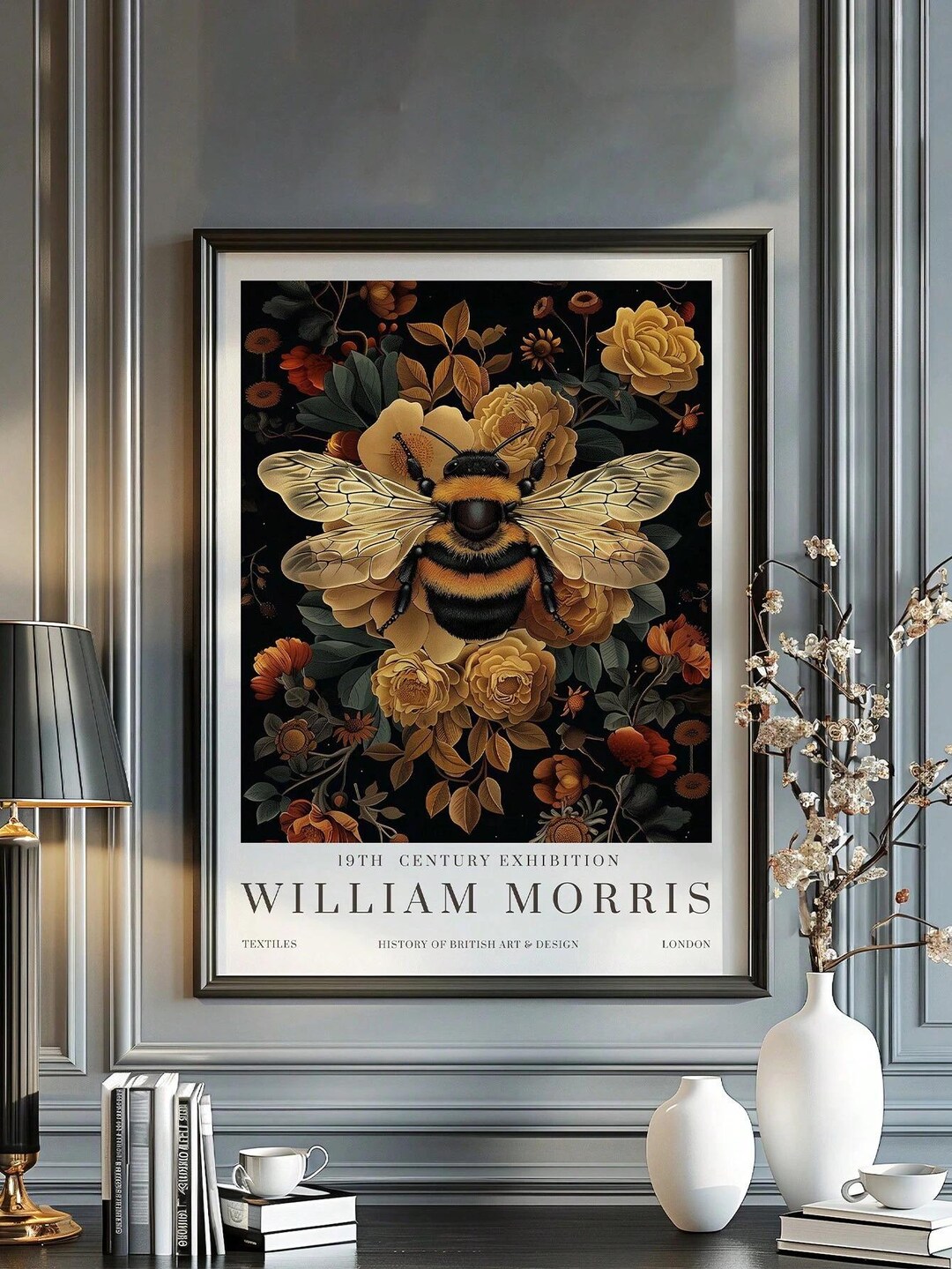 William Morris Insects Print Set - Bee, Dragonfly & Butterfly Art Deco ...