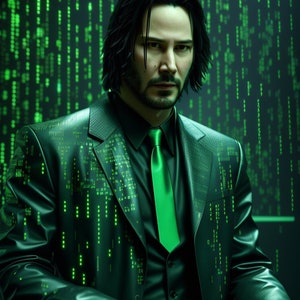 Neo Matrix Art Print ,matrix Poster, Neo Digtial Poster, Ai Generated ...