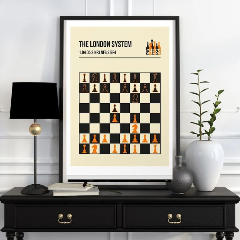 The London System Chess Print Chess Opening Poster Chess Gift Wall ...