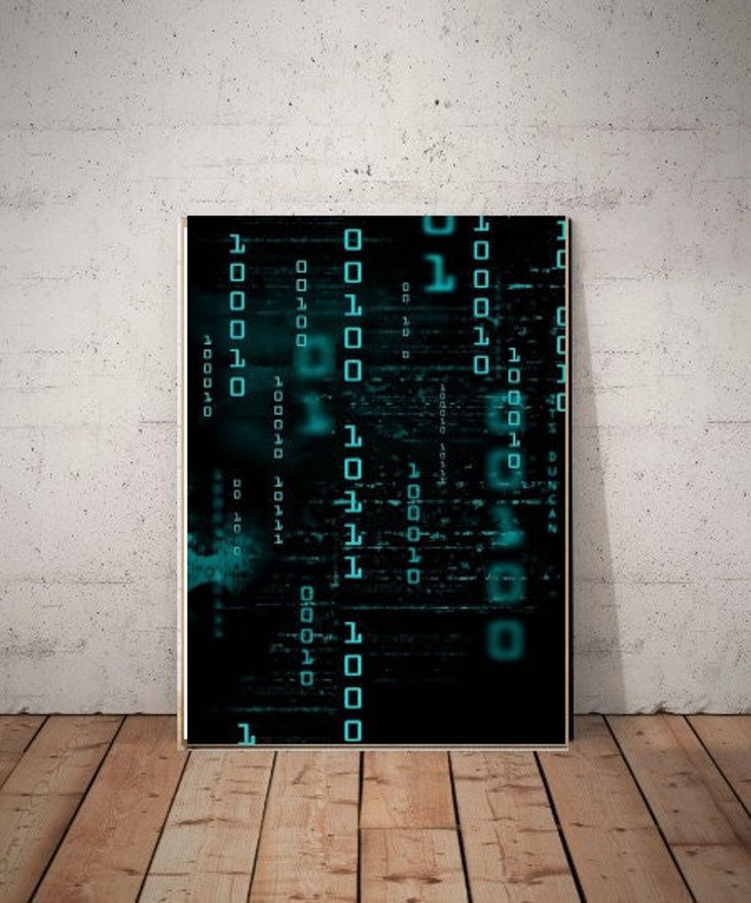 Matrix rain art print ,matrix rain code poster, matrix rain digtial ...