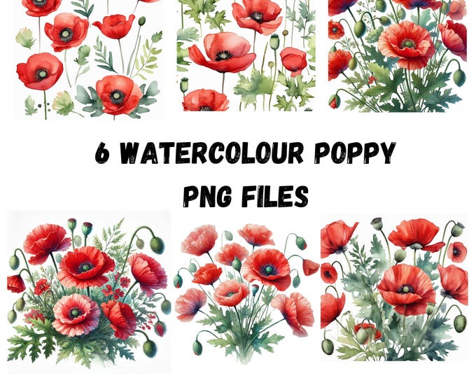 Red Poppy Clipart Vector Graphic Svg Png Jpg Eps Sticker Design T-shirt ...