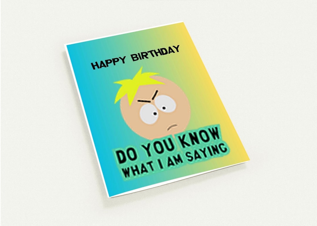 Butters Greeting Card birthday Card southpark Birthday Card - Etsy